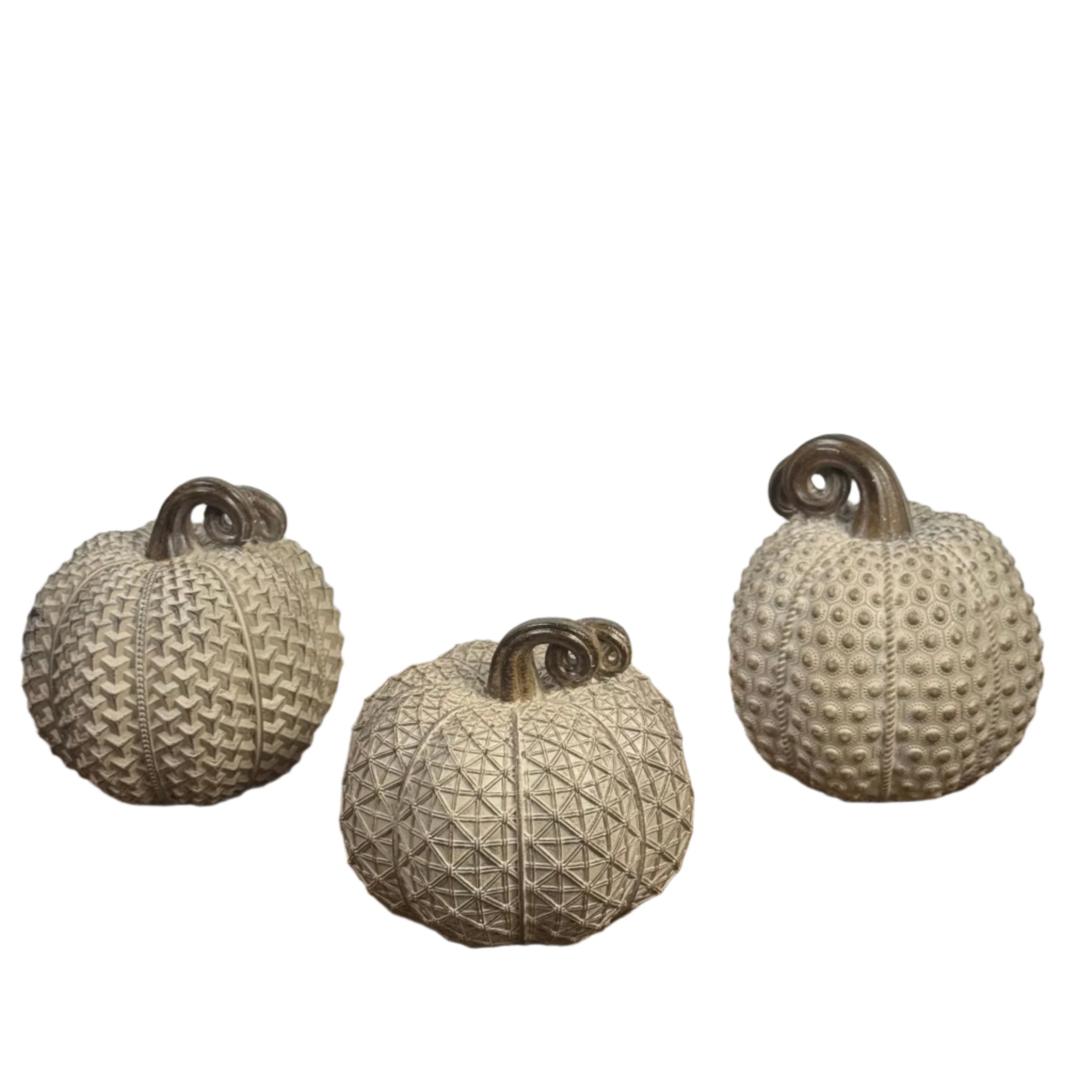 Beige textured Pumpkins - – Home Decor with Michelle